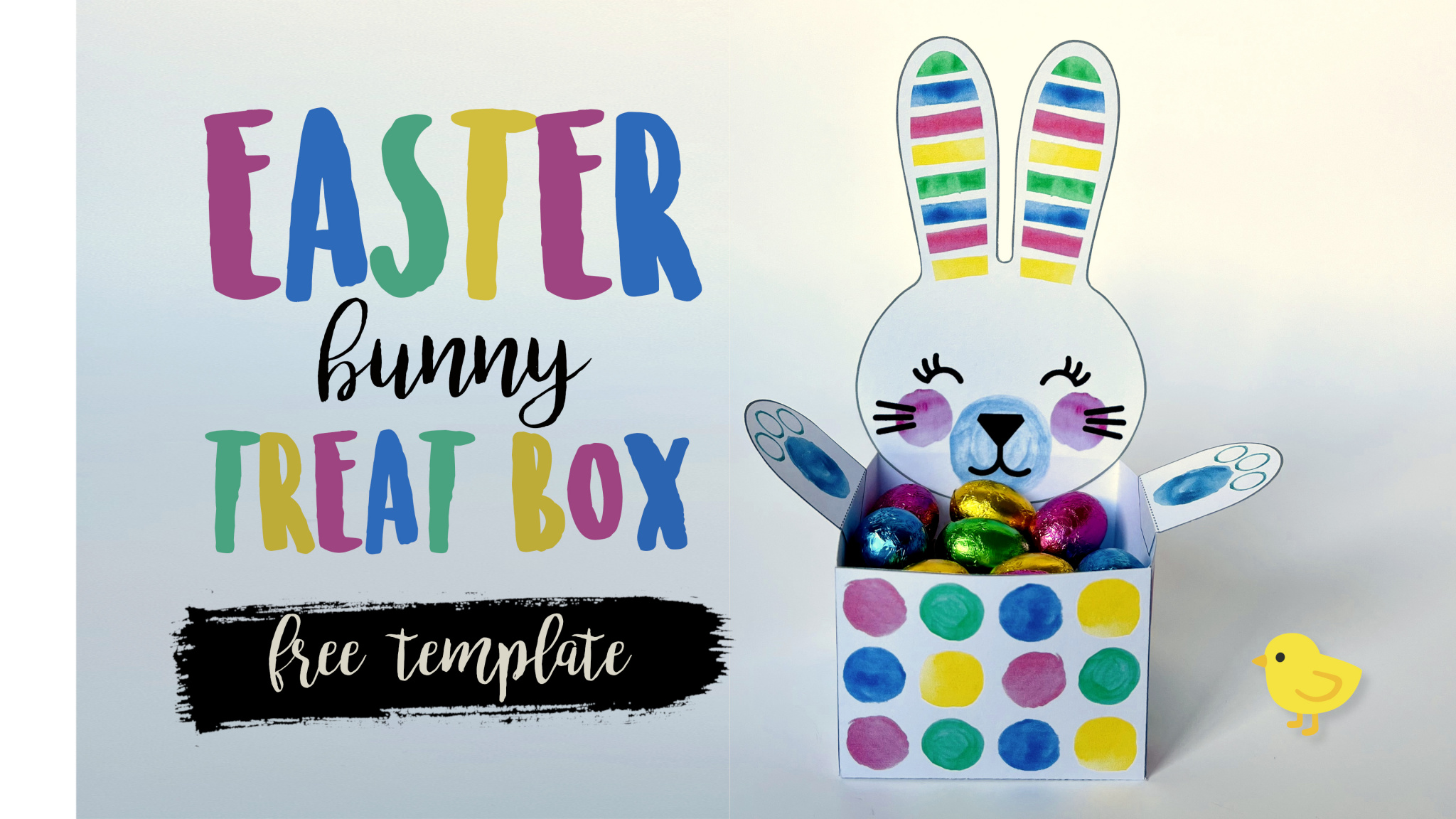 Easter Bunny Treat Box – Free Printable Template