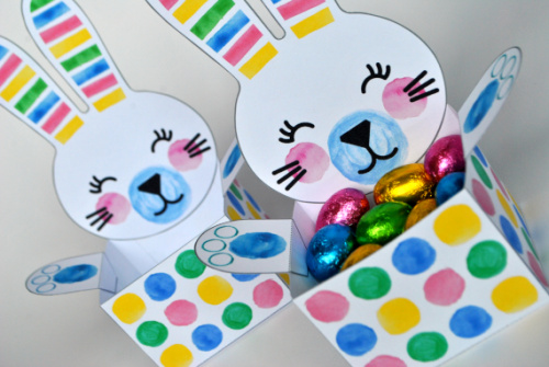 Easter Bunny Treat Box – Free Printable Template