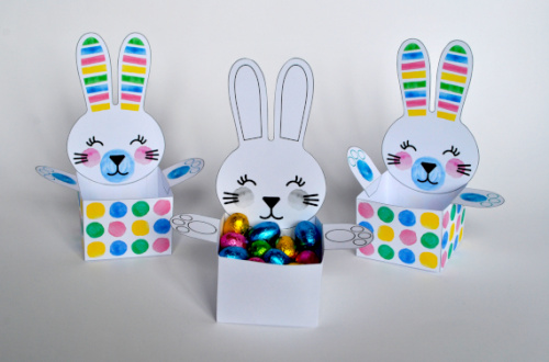 Easter Bunny Treat Box – Free Printable Template