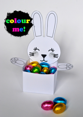 Easter Bunny Treat Box – Free Printable Template